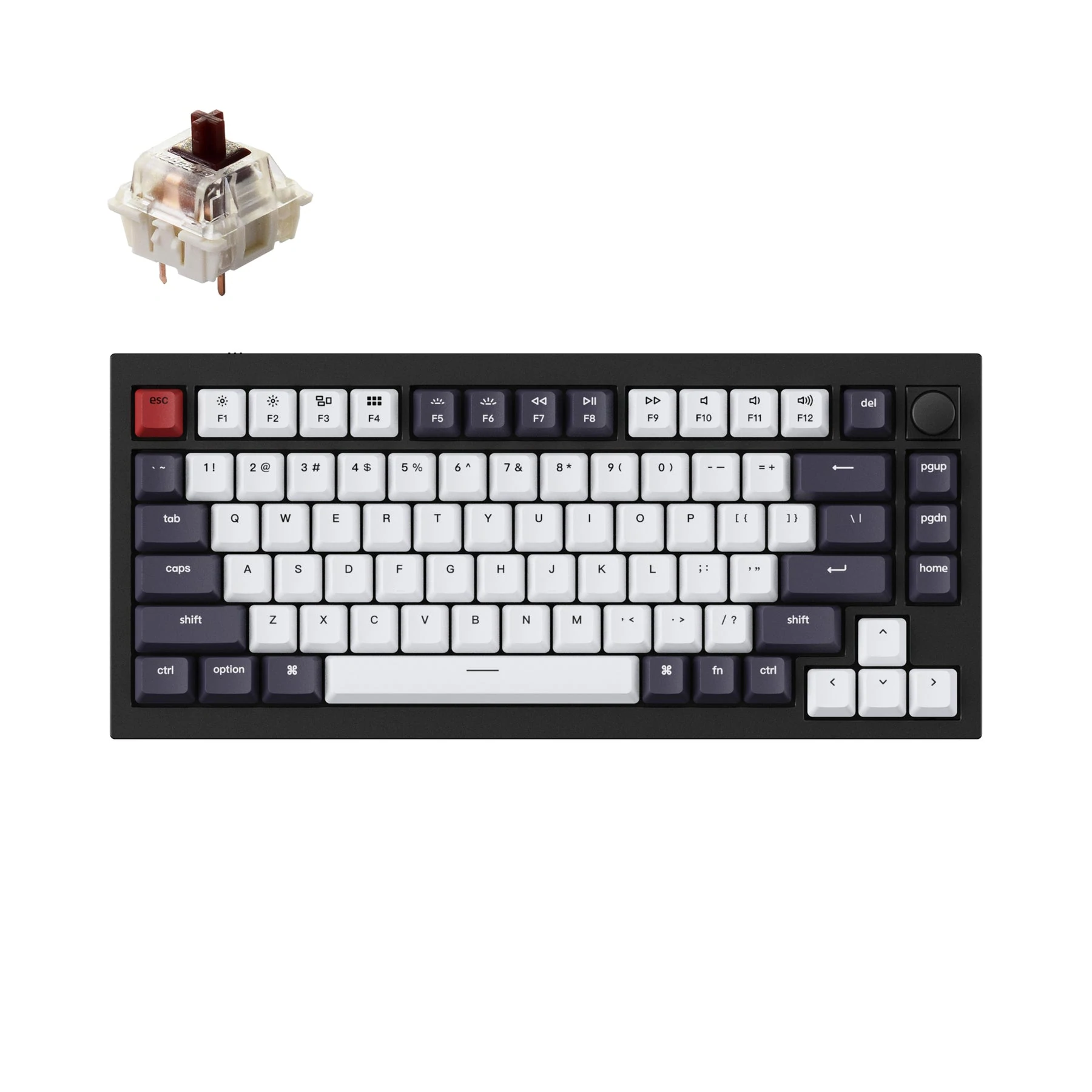 Q1 QMK Custom Mechanical Keyboard Knob Version Brown Switch Best