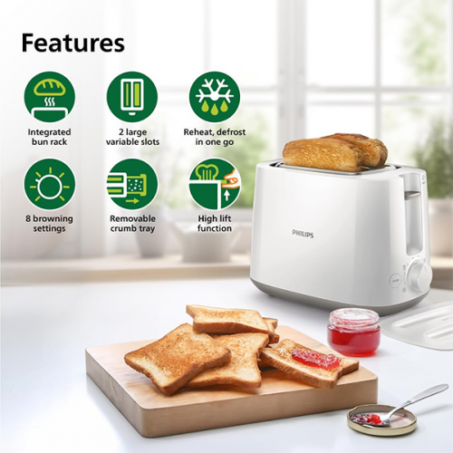 Philips HD2582 Pop-Up Toaster - Wish.lk